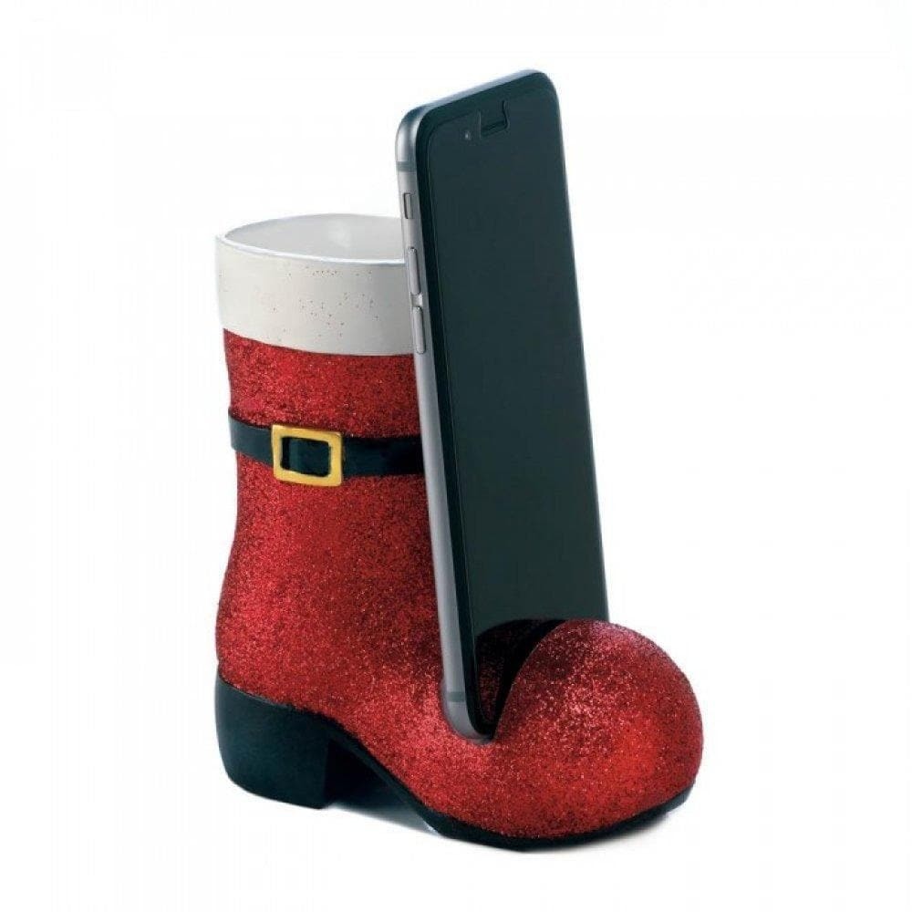 Red Santa Boot Cell Phone Holder - The House of Awareness